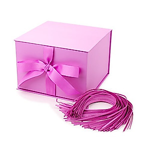 Hallmark 7" Gift Box (Light Pink) for Mother's Day, Birthdays, Bridal Showers, Weddings, Baby Showers, Bridesmaids Gifts, Valentines Day and More