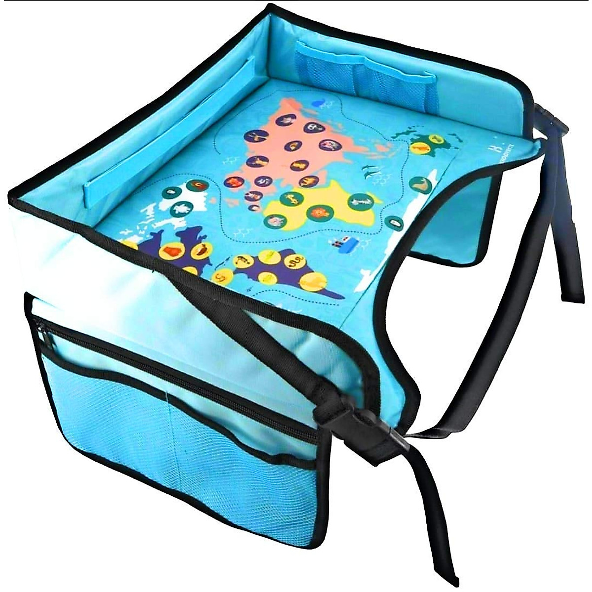 Kids Travei Tray, Toddler Seat Activity Tray, Art Supplies Storage Pockets