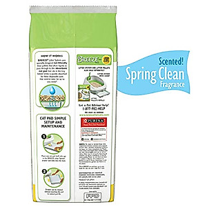 Tidy Cats Purina Breeze Spring Clean Cat Pads Refill Pack - 10-Count Pouches