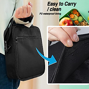 hzzycer Lunch Box for Men Women Insulated Lunch Bag Reusable Small Lunch Bag with Adjustable Shoulder Strap for Work Picnic