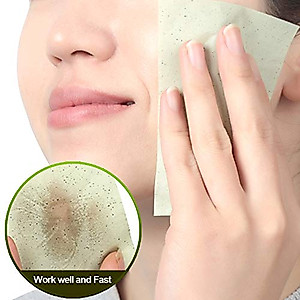 Teenitor Oil Blotting Sheets, 100 Sheets Green Tea Oil Absorbing Tissues Paper, Large 10cmx7cm Oil Blotters