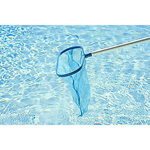 Poolmaster 18215 Basic Aluminum Leaf Rake, Medium, Blue