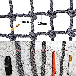 EkiDaz HXRW Rope Net Climbing Net for Kids, Garden Climbing Cargo Net Rope Ladder, Outdoor Play Protective Safety Net Playground Sets for Backyards (Size : 2 * 3m(6.6 * 9.9ft))