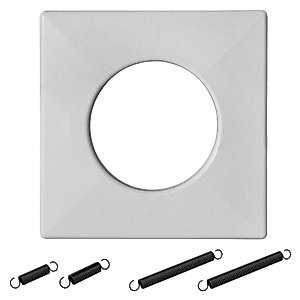 RO6G S97010319 Bathroom Exhaust Fan Cover for Broan Heat Lamp Cover Grille w/Springs 97010319, 99111347, Compatible with 161, 162, 9412D-R01, 9417DN-R01 Bulb Heater