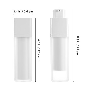 Beaupretty 3pcs Lotion Dispenser With Pump Reusable Vacuum Bottles Frosted Airless Pump Jar Reusable Square Cosmetic Liquid Holders