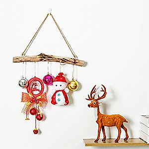 BYHER 15-Inch Natural Driftwood Branches Wall Hanging Jewelry Organizers with 5-Hook