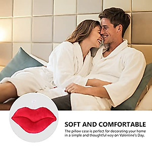 KESYOO 3D Lip Throw Pillow Home Decorative Pillow Cushion for Sofa Big Red Lip Valentines Day Gift (30cm)