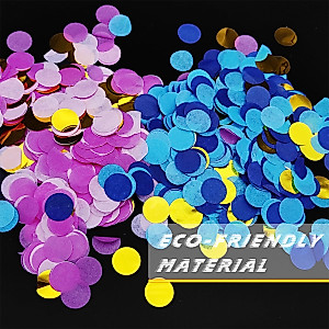 Leewoth Thickened Gender Reveal Balloon, Gender Reveal Party,Biodegradable, 2pcs Gender Reveal Confetti with Pink and Blue Confetti, 36 Inch Black Gender Reveal Balloons