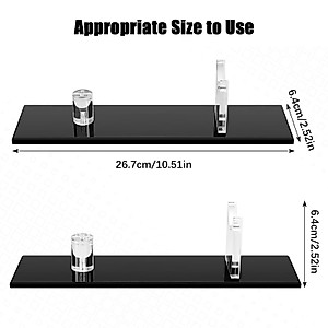 2 Pcs Knife Display Stand Acrylic Knife Stand Collection Display Stand Holder, Desktop Knife Display, Single Knife Holder for Home Decor (Black-2Pcs)