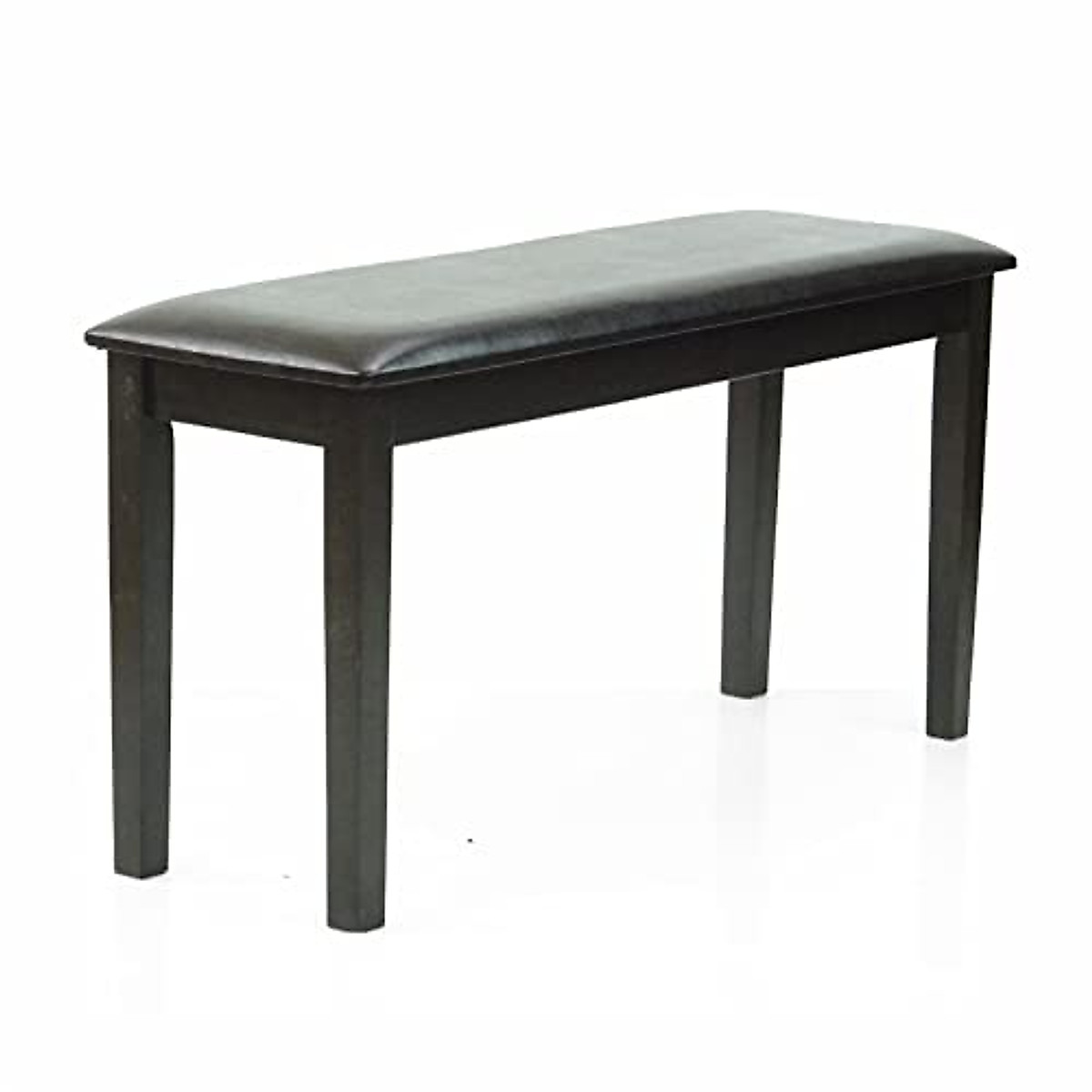 SunBear Furniture Dining Kitchen Solid Wooden Stained Bench Padded Seat Espresso Black Finish