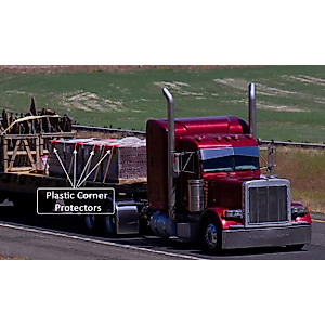 Mytee Products (20 Pack V Shaped Board 4" Blue Plastic Corner Edge Protectors for Cargo Loads | Tie Down Strap Guard for Winch, Ratchet Straps on Flatbed Trailers | V-Style Tie Downs Edge Protectors