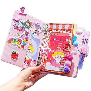 Reinvent Me D.I.Y. Planner,Personalize Notebook/Journal/Handbook/Planner/Diary with Fun Stickers,Embellishments,Loose-leaf papers,Paper Clips etc. (blue,replace with new gifts)