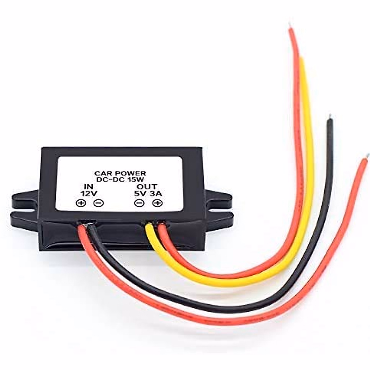 Magnolora 4 Pack Car LED Display Power Supply 12V to 5V 3A DC/DC Buck Converter Module