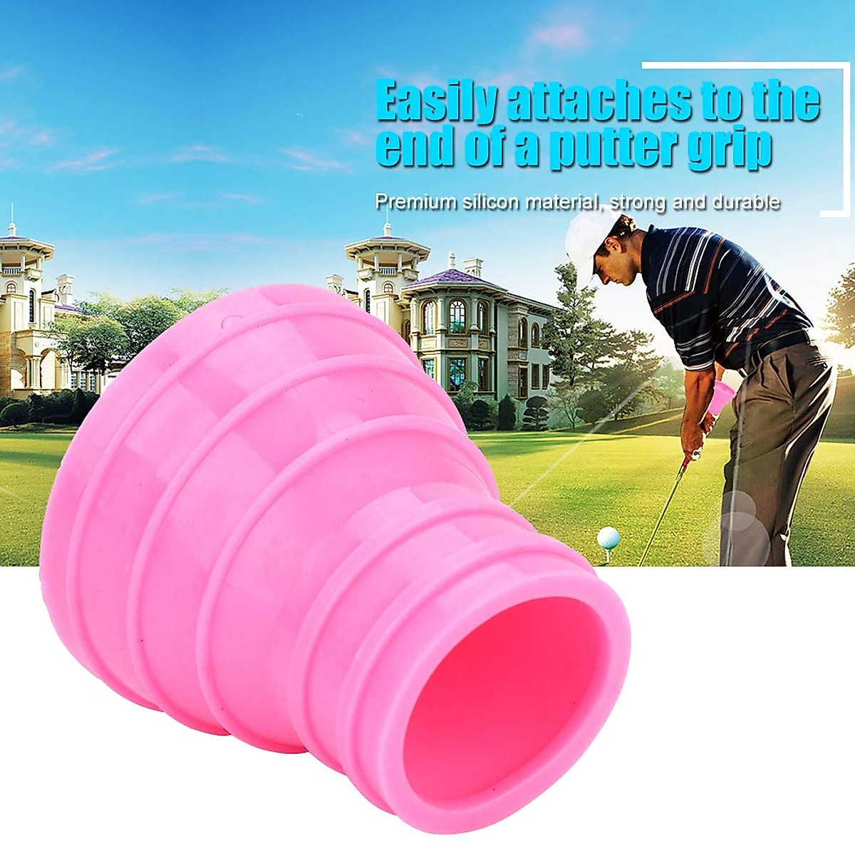 Pink Silicon Ball Pickup Suction Cup Tee Ball Retriever Sucker Grabber er Training Accessory Put On Putter Grip
