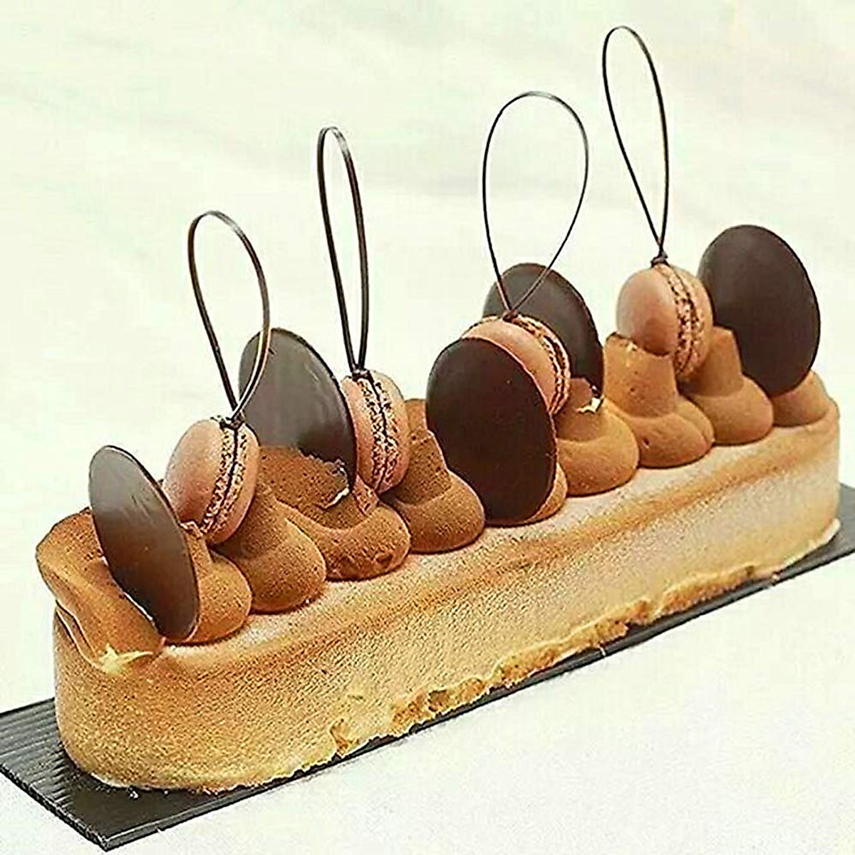 CHDHALTD Mousse Rings Stainless Steel Mini Cookie Cutters Mini Long Oval Mousse Ring Mold Metal Baking Tiramisu Mold for Kitchen Baking Sponge Cakes Dessert Pies