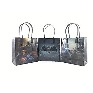 DC Comics Batman Vs. Superman 12 Pcs Goodie Bags Party Favor Bags Gift Bags Birthday Bags