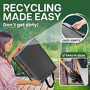 Norggo Pack of 3 Recycling Bags, 40L - Recycle Bins for Kitchen, Durable Recycling Bin for Kitchen, Ideal for Paper, Plastic, and Glass, Versatile Kitchen Recycling Bin for Home and Office