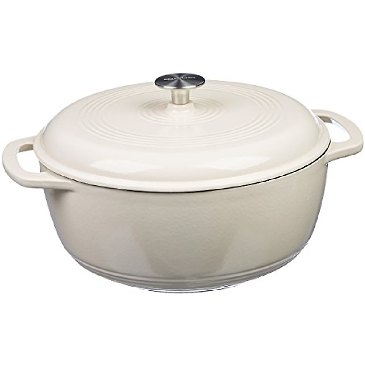 Amazon Basics Enameled Cast Iron Covered Dutch Oven, 6-Quart, White & Enameled Cast Iron Covered Casserole Skillet, 3.3-Quart, White