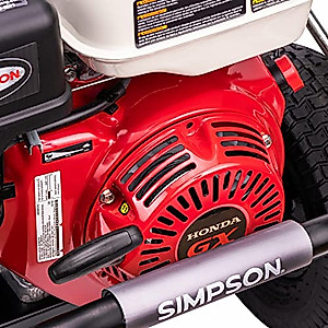SIMPSON Cleaning PS60869 PowerShot 4000 PSI Gas Pressure Washer, 3.5 GPM AAA Triplex Pump, Honda GX270 Engine, Includes Spray Gun, Wand, 5 QC Nozzle Tips, 3/8-inch x 50-Foot Monster Hose, 49-State
