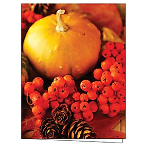 Note Card Cafe Thanksgiving Cards With Kraft Envelopes | 72 Pack | A Bountiful Thanksgiving Design Assortment | Blank Inside, Glossy Finish | For Holiday, Autumn, Fall