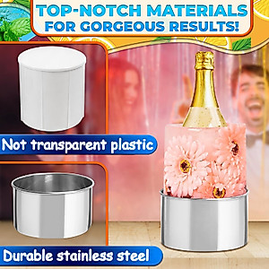 Ice Bucket Mold Ice Mold Wine Bottle Chiller Champagne Ice Mold Wine Chiller Bucket Champagne Ice Bucket Wine Ice Bucket Flower Ice Cube Mold Ice Bucket for Wine Bottles Wine Bucket Wine Cooler Bucket