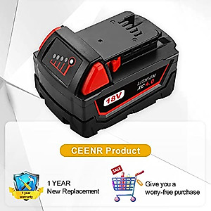 CEENR 2Pack 4000mAh M 18 Batteries Replacement for Milwaukee 18V Battery XC 48-11-1862 48-11-1840 48-11-1815 48-11-1820 48-11-1850 Lithium-ion Compatible with Milwaukee 18-Volt Tools Batteries