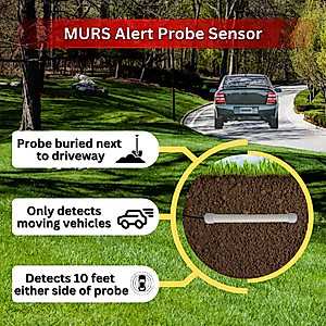 Dakota Alert MURS Alert Probe Sensor (MAPS) Metal Detecting Wireless Transmitter with 50-FT Of Direct Burial Cable - Outdoor Monitoring System