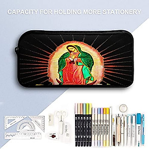 Waygotee Our Lady of Guadalupe Virgin Mary Bookbag Backpack Laptop Travel Bag Unisex for Adult Gifts 17 Inches 3 piece set