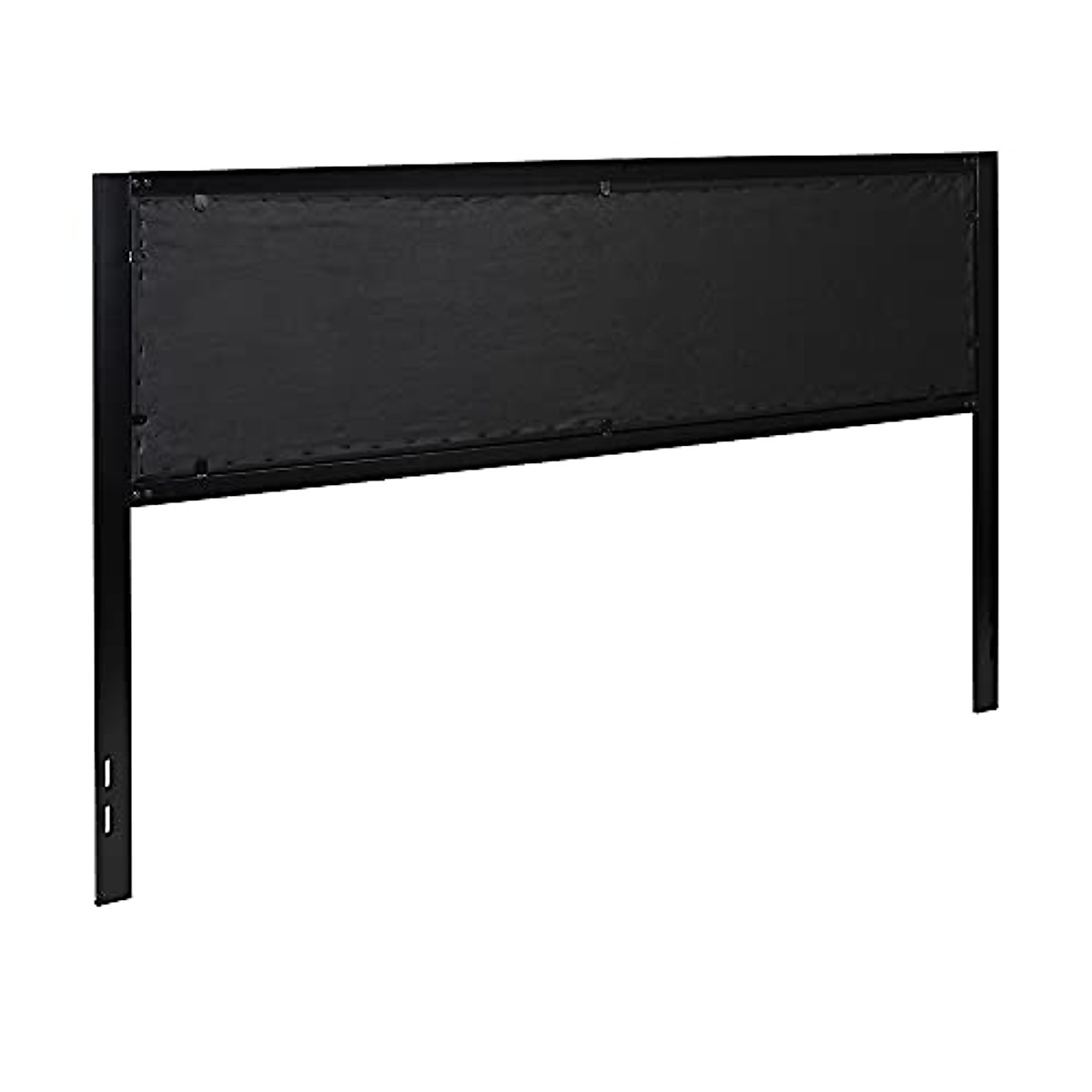 Flash Furniture Melbourne Metal Upholstered King Size Headboard in Black Fabric