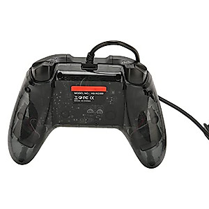 Gamepad Joystick, Wired Controller No Latency Dual Vibration Transparent Shell for PC