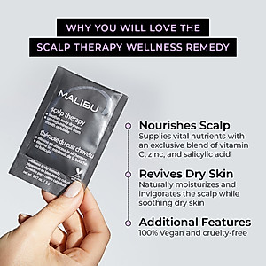 Malibu C Scalp Therapy Wellness Remedy - Scalp Care Remedy Packet to Soothe & Moisturize Dry Scalp - Restores Manageability with Vitamin C and Zinc Gluconate (1 Packet)