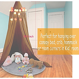 Kid Bed Canopy Baby Bedding Round Dome Bed Canopy Room Decoration, Bed Curtains Kids Play Tent Hanging Tent Net, Bedroom Canopy for Baby Kids Reading Playing Sleeping