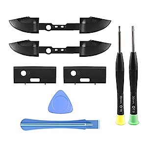 2PCS Bumper Shoulder Trigger Buttons for Xbox Series X S Controller, Replacement Original Top Middle Bracket Controller Parts with T8 T6 Repair Screwdriver Kit for Xbox Series X S Controlle (Black)