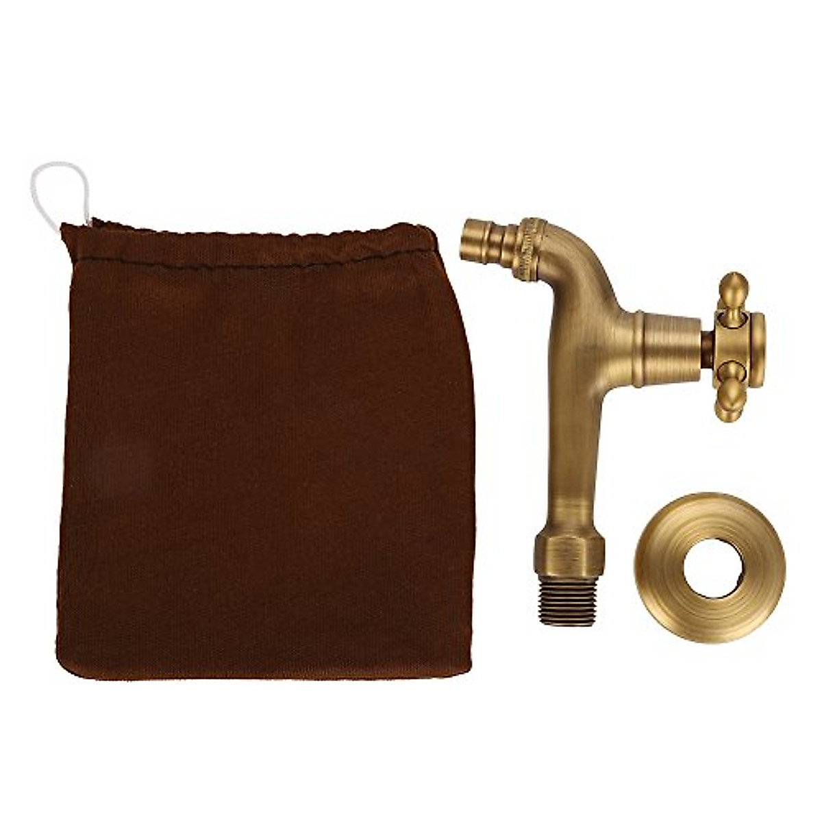 Vintage Solid Brass Single Handle Faucet Washing Hine Faucet Wall Mounted Water Tap Laundry Utility Room Sink Faucets(1#)