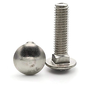 Carriage Bolt 316 Stainless Steel 1/2"-13 x 4-1/2" Qty 25
