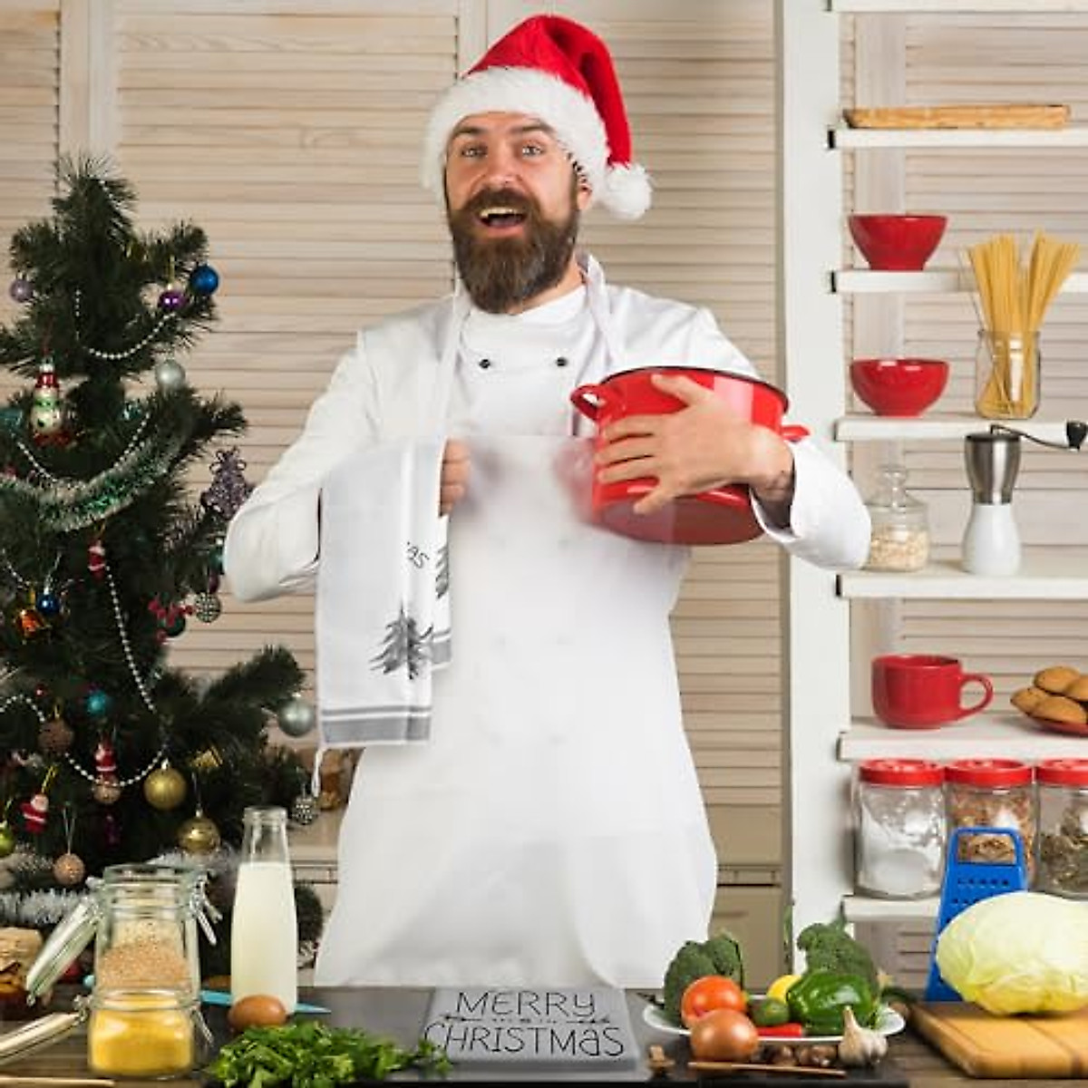 Geyoga 6 Pcs Jesus Kitchen Towels Decor 16 x 24 Inch Absorbent Dish Towels Hand Tea Towels for Holiday Housewarming Gift Favor(Fresh,Classic)