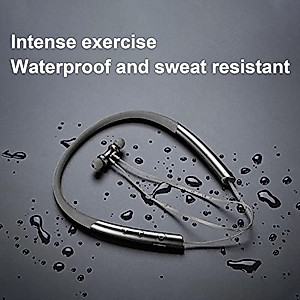 Neckband Bluetooth Earbuds, Wireless Bluetooth 5.2 Headphones with Microphone, 10 Hours Using Time, Deep Bass Strong Beat. (Black)