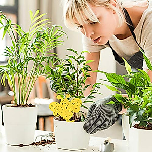 Kensizer 16pcs Yellow Sticky Traps for Gnats, Sticky Fruit Fly Fungus Gnat Trap Bug Traps Killer for White Flies, Aphids, Leaf Miners, Thrips Indoor Outdoor