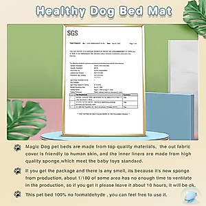 Magic Dog Medium Crate Bed & Pad, Super Soft Pancake Style, Machine Washable, 28-Inch