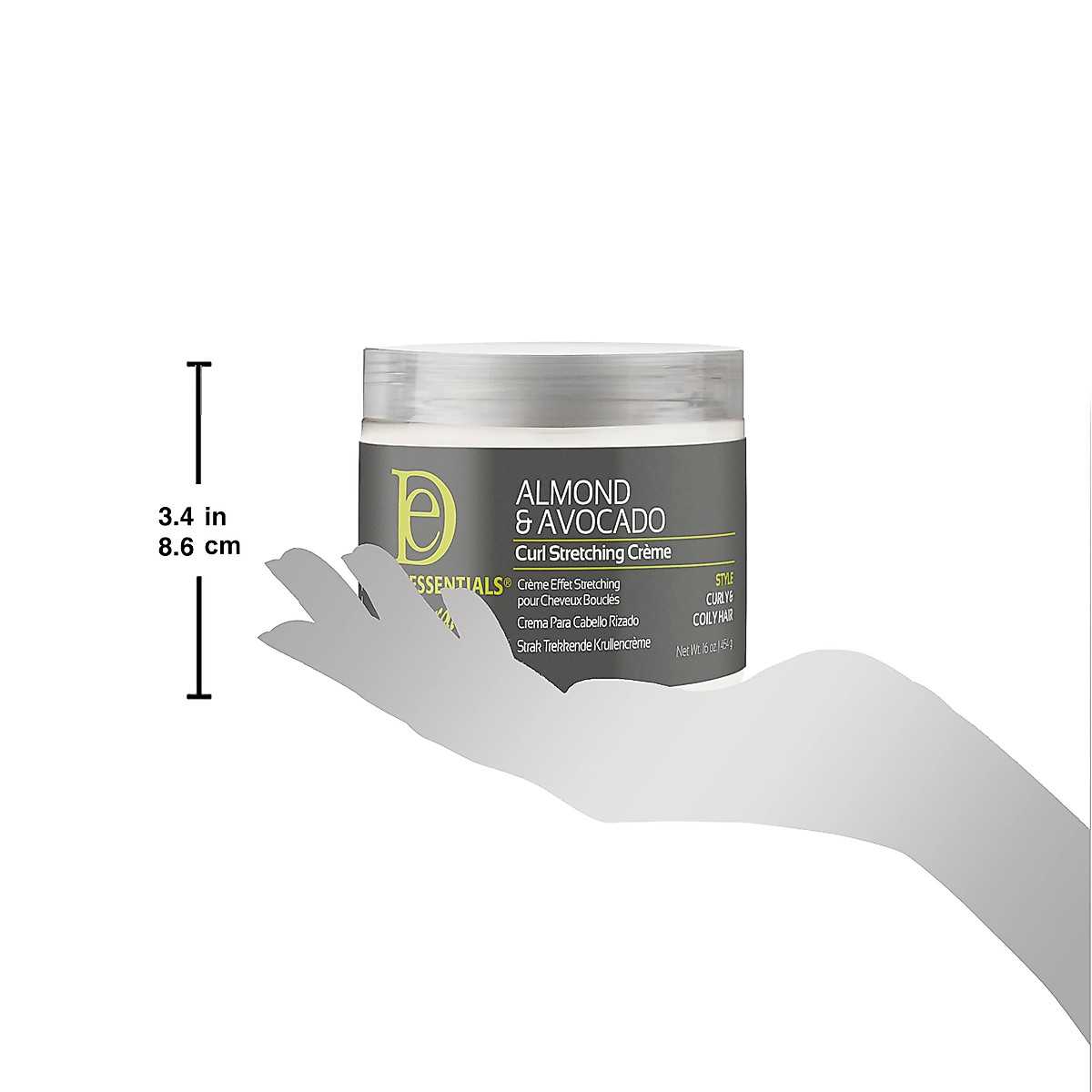 Design Essentials Natural Almond & Avocado Curl Stretching Cream For All Curl Types, Stretching Crème, 16 Fl Oz