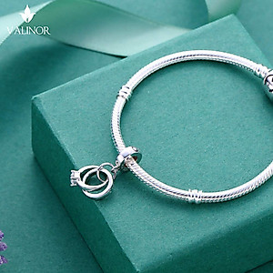 EVESCITY Limited Edition Wedding Anniversary Your Engagement Ring Swarovski Crystal 925 Sterling Silver Bead For Charms Bracelets ♥ Best Jewelry Gifts for Her ♥