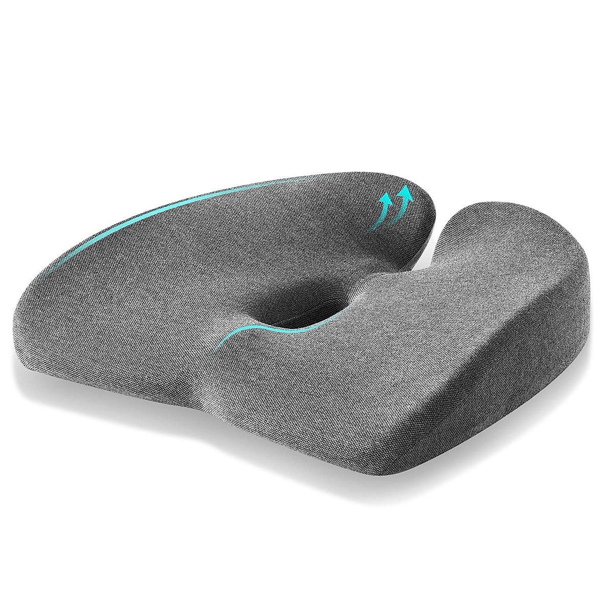 VIGBOAT Office Chair Cushion, Memory Foam Seat Cushion for Tailbone, Ergonomic Butt Cushion for Sciatica, Back Pain, Butt Pillow for Long Sitting, Chair Pad for Desk, Gaming