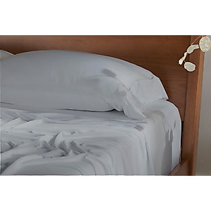 Olympic Queen Sheets,100% Brushed Microfiber sheets, Olympic Queen Sheets Sets 66x80, 4 Pcs Olympic Queen Bedding, Extra Soft Olympic Queen Sheets to fit 16" Deep Olympic Queen Mattress ( Light Grey)