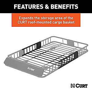 CURT 18117 21 x 37-Inch Roof Rack Extension for CURT Rooftop Cargo Carrier 18115