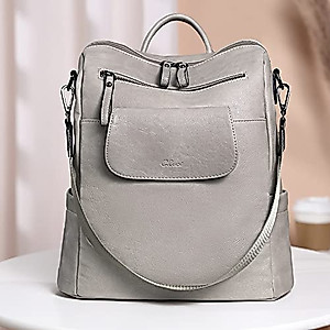 CLUCI Womens Backpack Purse Large Leather Travel Convertible Fashion Designer Ladies Purse