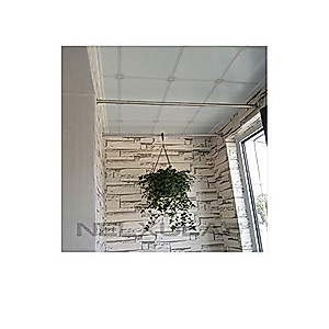 NELXULAS Stainless Steel Heavy Duty Closet Rod Holder,Shower Curtain Rod End Supports Socket,Flange Rod Holder Closet Pole,Adjustable Tightness easy installation (2 INCH, Silver)