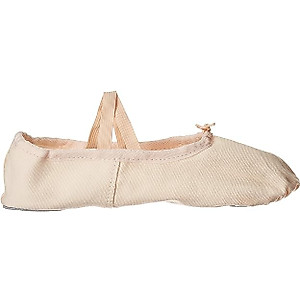 Danzcue Ballet Slipper Women's Canvas Split Sole Ballet Shoes, Ballet Pink, 9 M