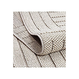 AK RUGS Off White Scandinavian Area Rug Minimalist Non Shedding Rug for Living Room Bedroom Rug (8'x10'), (OSLO 19670)