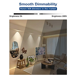 GOHDLAMP GU10 LED Bulbs Dimmable, 5W 50 Watt Equivalent LED Bulb, 2700K Warm White 450 Lumen GU10 Bulb Standard Base, LED Bulb Replacement for Track Light Bulbs, 38° Beam Pack of 6