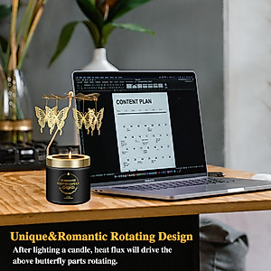 Birthday Gifts for Women, Butterfly Candle Gifts for Women, Best Friend Birthday Gifts for Women, Funny Birthday Gifts for Women, Unique Butterfly Rotatable Scented Candles Birthday Gifts for Women